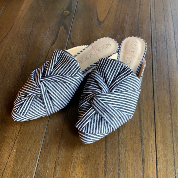 Sole Society | Shoes | Sole Society Striped Pear Knotted Mule | Poshmark